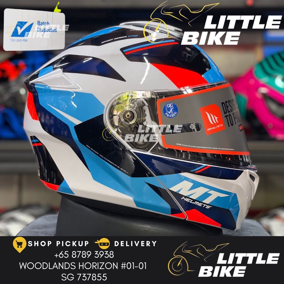 PSB APPROVED! FREE DELIVERY! MT Modular Helmets Storm SV ST-One C7 ...