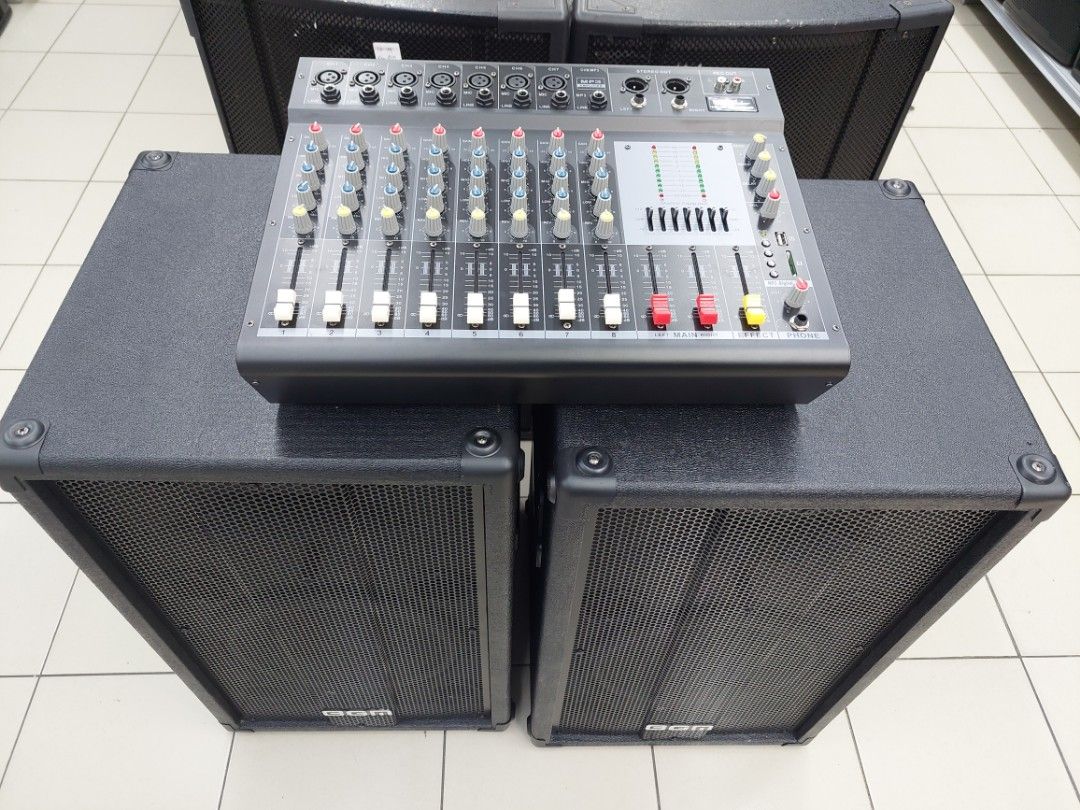 Full Set Pa System Speaker Power Mixer w/mic, Audio, Other Audio ...