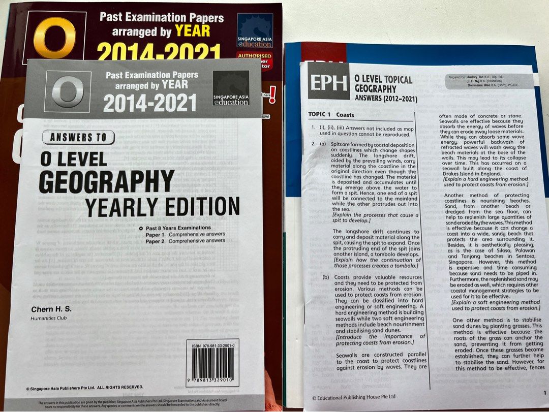 GCE O LEVEL PURE GEOGRAPHY YEARLY + TOPICAL TEN YEARS SERIES, Hobbies ...