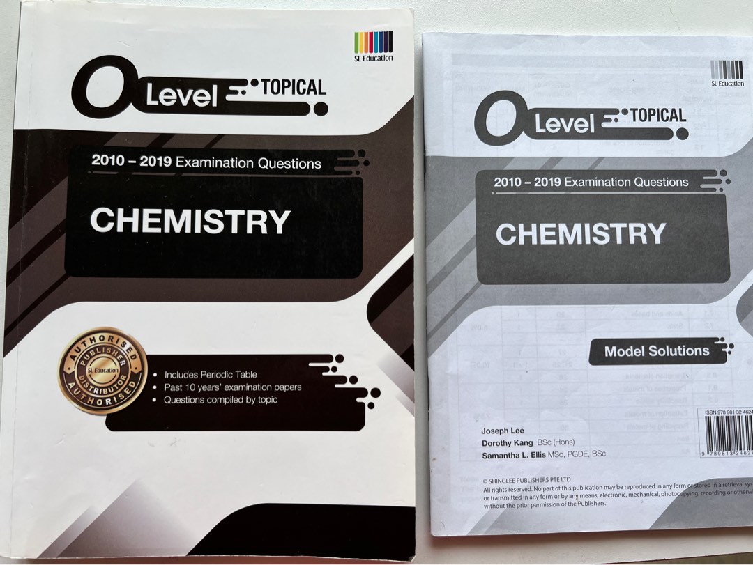 GCE O-Level Chemistry Topical Ten Years Series with questions attempted ...