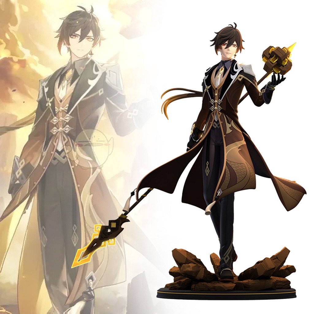 Genshin Impact Figure Morax Zhongli Game Figure 28cm PVC Action Figure ...