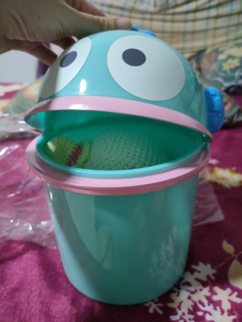 Sanrio Hangyodon table top dustbin, Furniture & Home Living, Cleaning ...