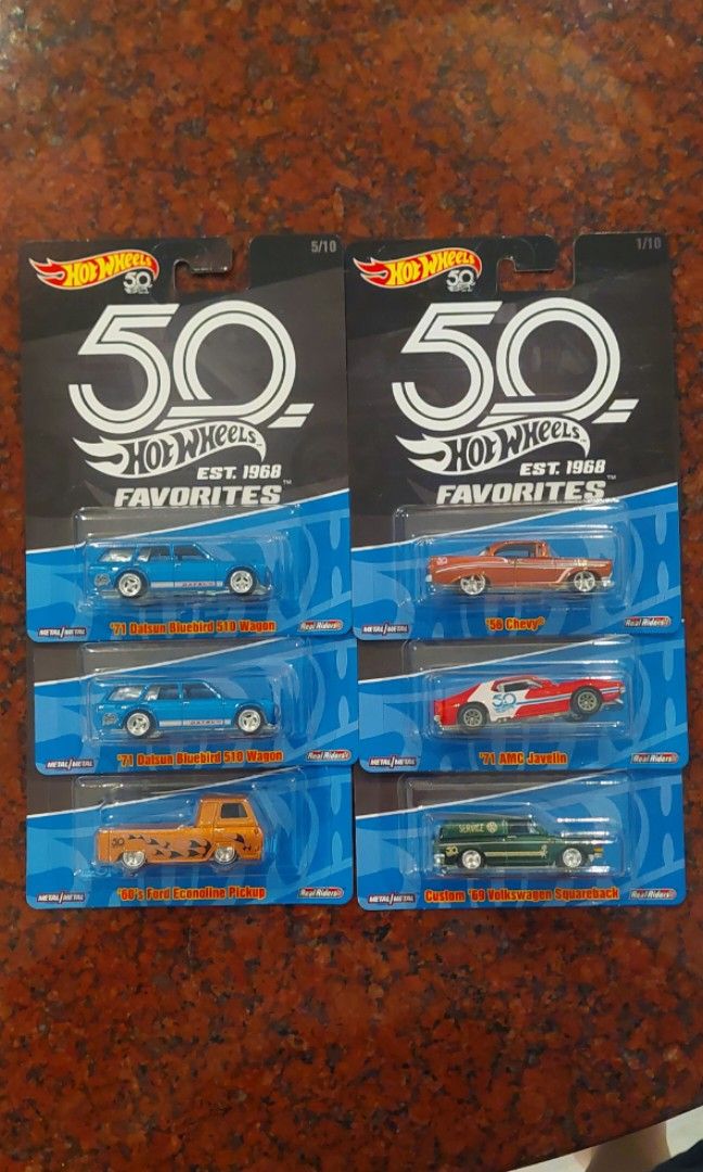Hotwheels 50th Favourite First batch full set 2 x Datsun 510, Hobbies ...