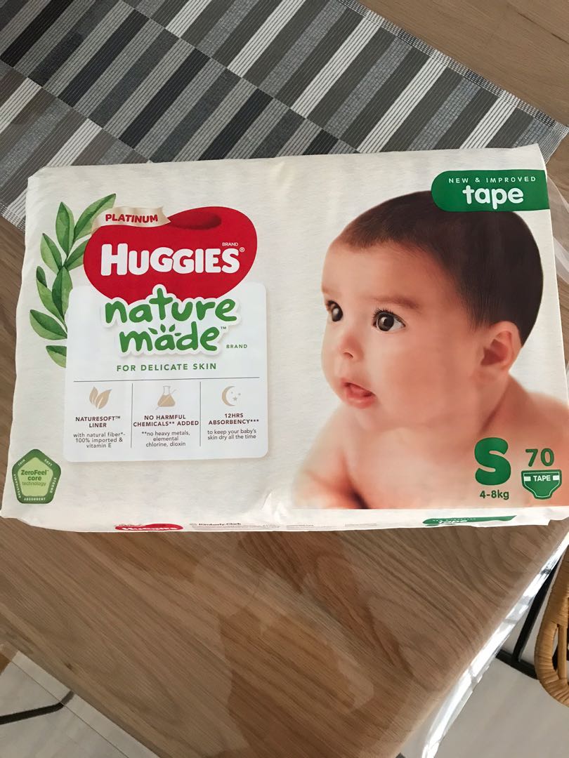 Huggies Nature Made Size S, Babies & Kids, Bathing & Changing, Diapers ...