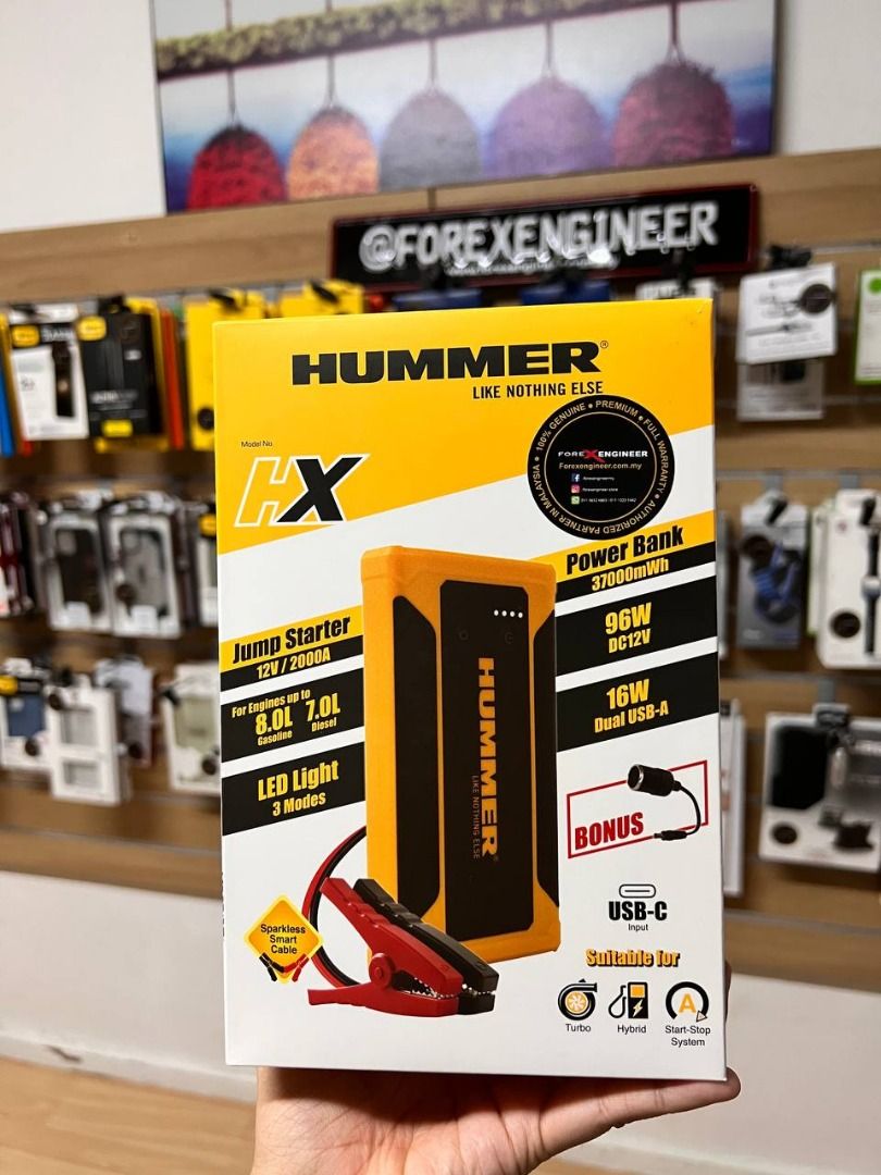 Hummer HX Multifunctional Powerbank Jump Starter USB-A to USB-C ...