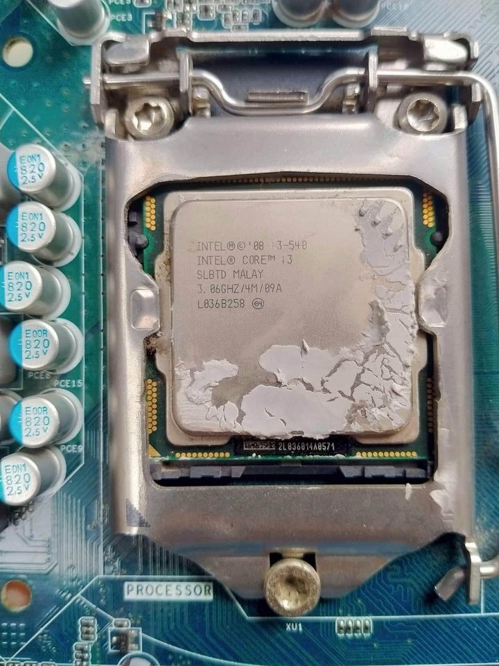 i3-540 processor with intel board With Heat sink fan Intel DH55PJ Motherboard with backplate ...