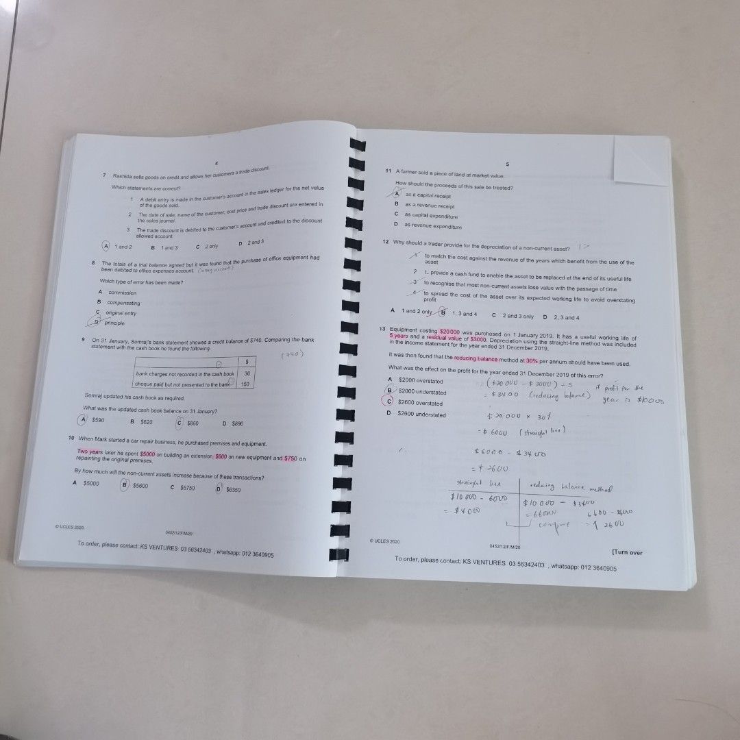 Igcse Accounting Past Year Paper Mcq Hobbies And Toys Books