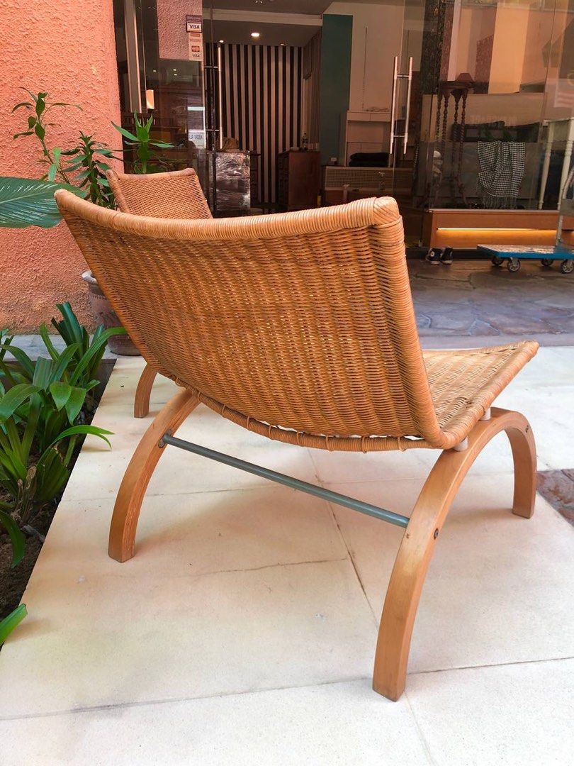 Ikea wicker bentwood chairs (PAIR), Furniture & Home Living, Furniture ...