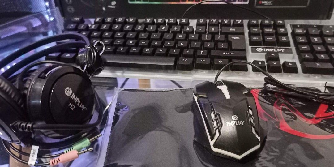 Inplay 4in1 Combo Keyboard Mouse Headphone Mousepad Black STX240 ...