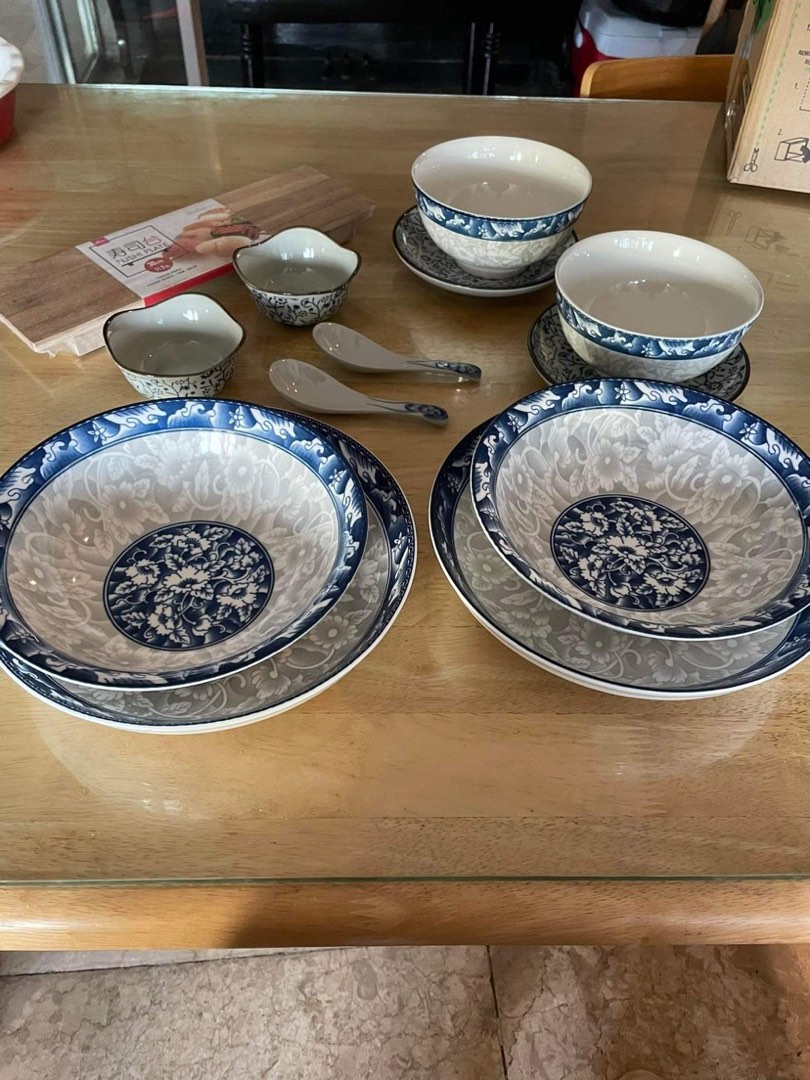 Japanese Plate Dinnerware Set for 2, Furniture & Home Living ...