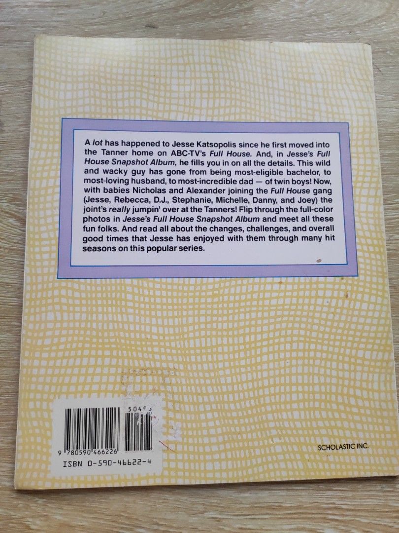Jesse's Full house 1993 TV show vintage snapshot album Jesse Katsopolis ...