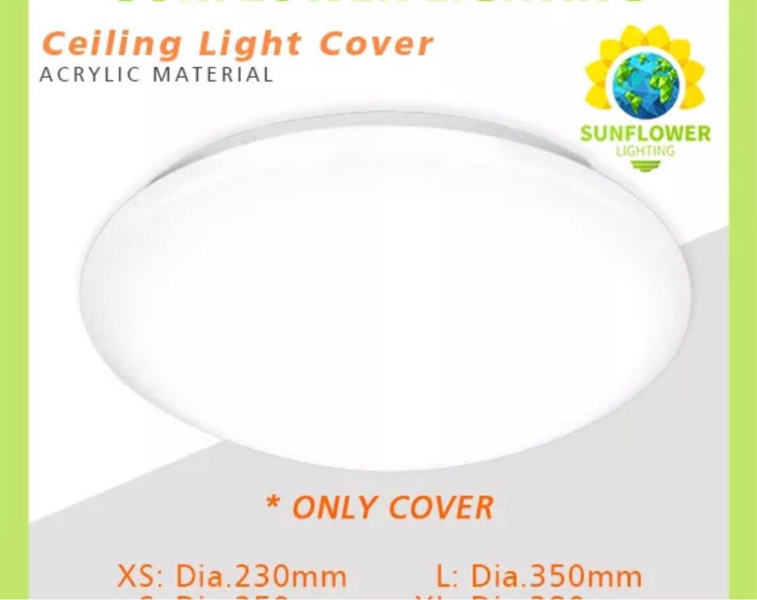 Led ceiling light cover, Furniture & Home Living, Lighting & Fans ...