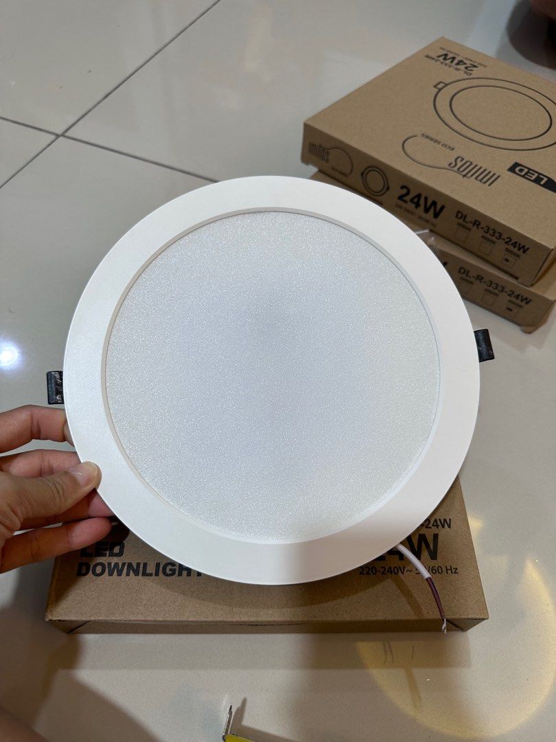 LED Downlight Round 8inch aka 24w, Furniture & Home Living, Lighting ...