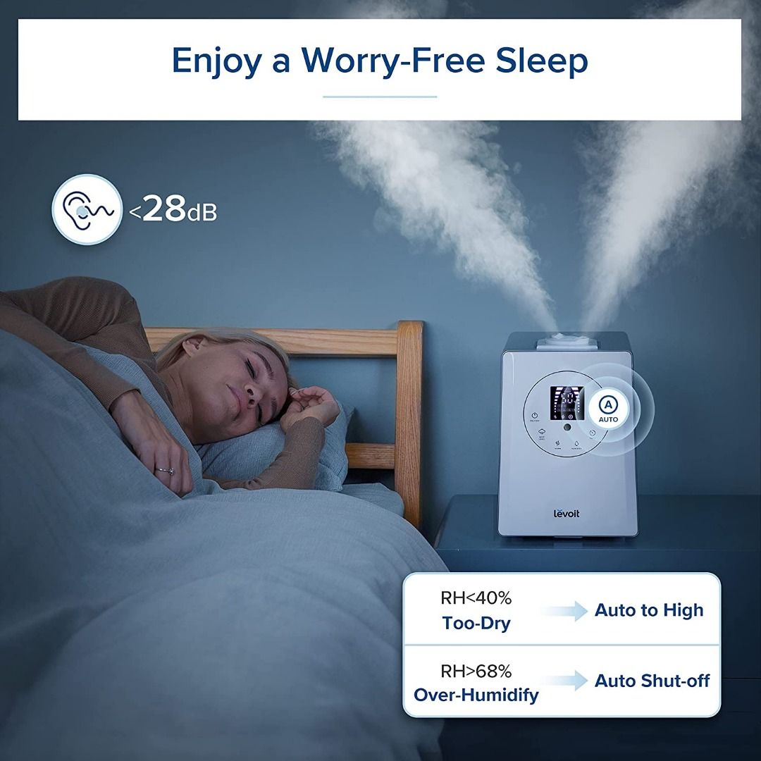 LEVOIT Ultrasonic Air Humidifier for Home Whole House Babies ...