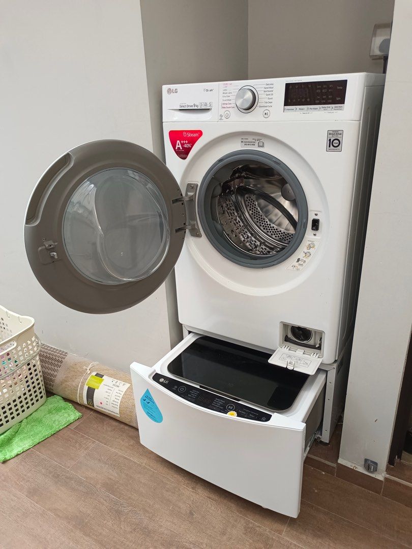 LG TWINwash: 9kg front load + 2.5kg twin wash, TV & Home Appliances ...