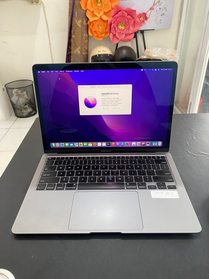 Macbook Air Retina 2020 13inch i3 8/128GB, Elektronik, Komputer, Laptop ...