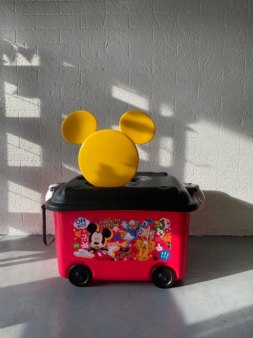 Mickey Mouse storage box in good condition, Furniture & Home Living ...