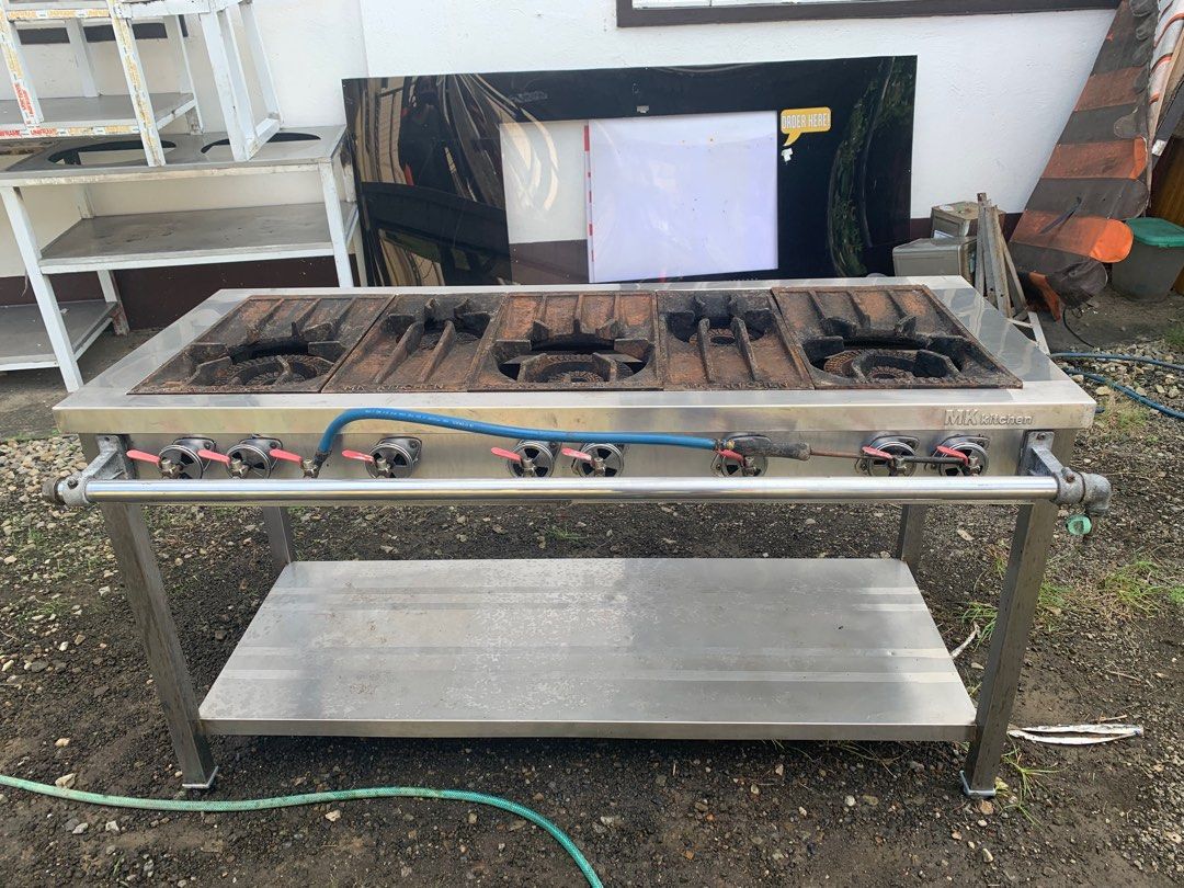 MK Kitchen Stainless Heavy duty Gas Stove 5 burners, Furniture & Home ...