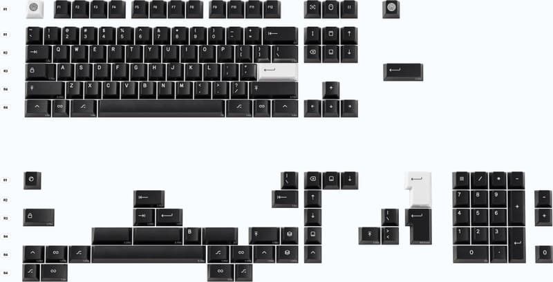 Monokei White on Black WOB series 1 keycaps, Computers & Tech, Parts ...