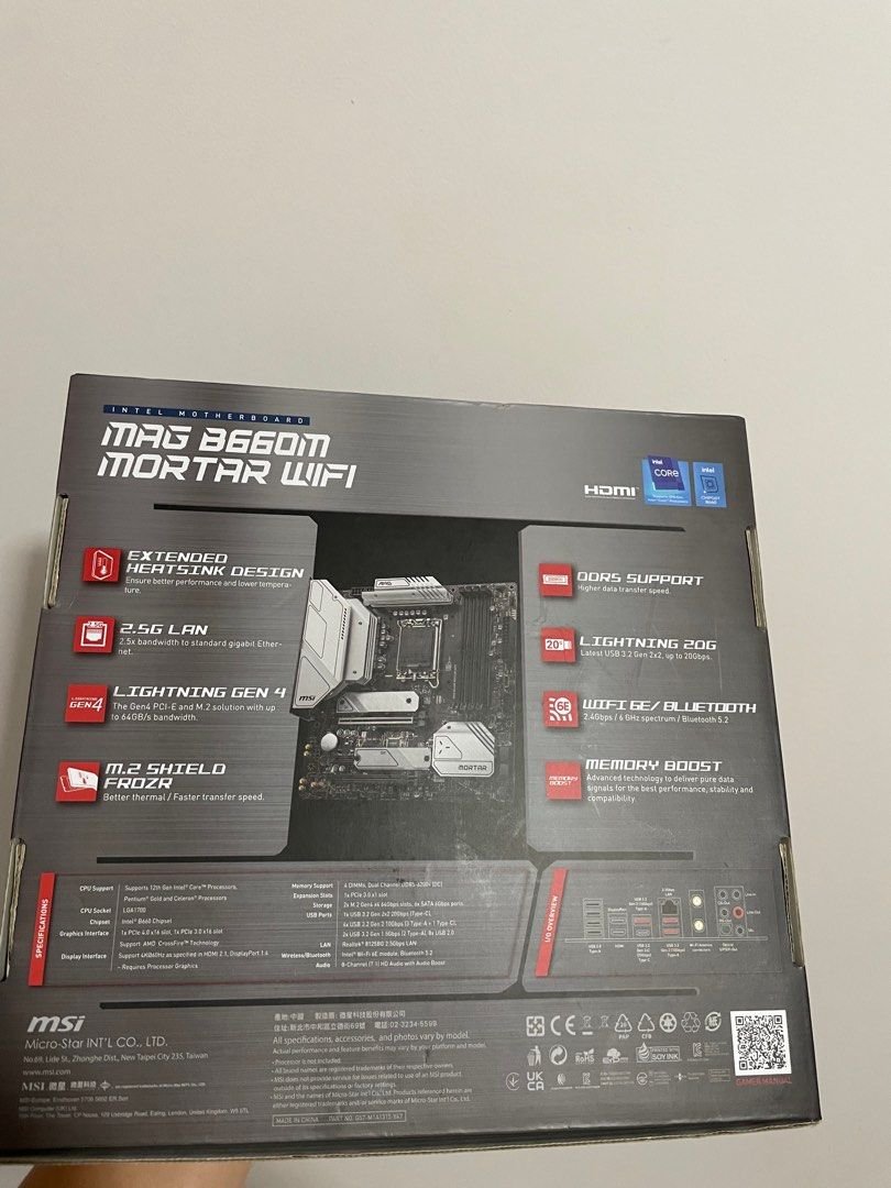 MSI B660m motar wifi (INTEL CPU ONLY!!), Computers & Tech, Parts ...