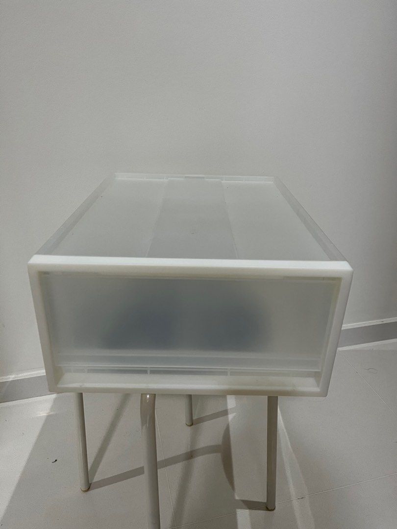 Muji storage drawer plastic cabinet good condition, Furniture & Home ...