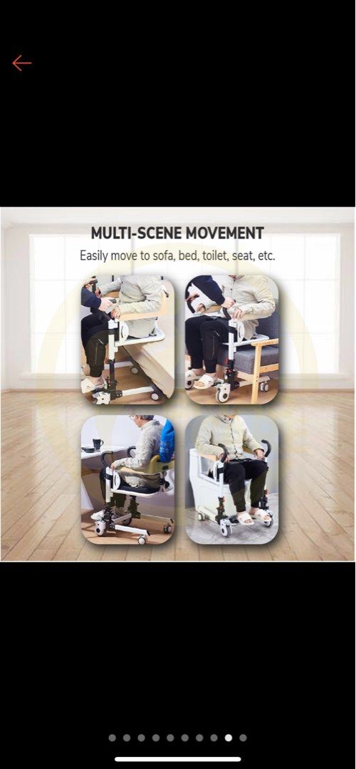 Multi Functional Lifting Commode Wheelchair, Furniture & Home Living ...