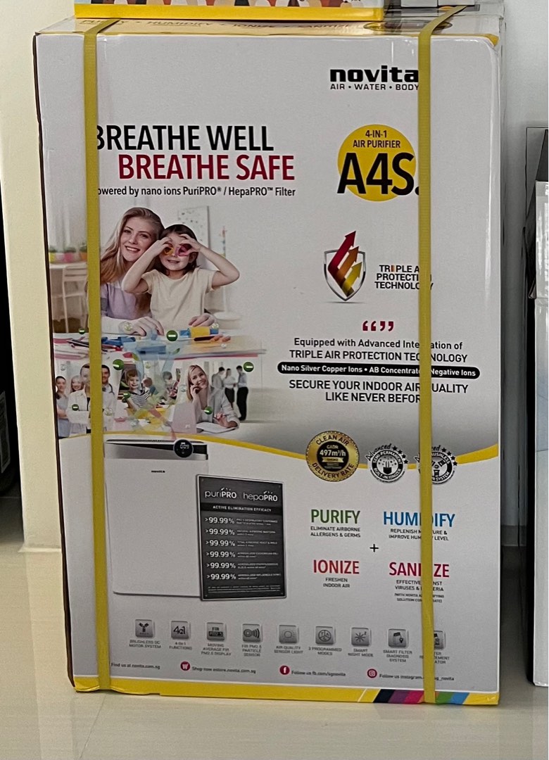 Novita A4S, TV & Home Appliances, Air Purifiers & Dehumidifiers on Carousell