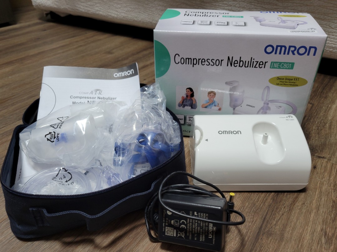 Omron Compressor Nebulizer NE-C801, Health & Nutrition, Assistive ...