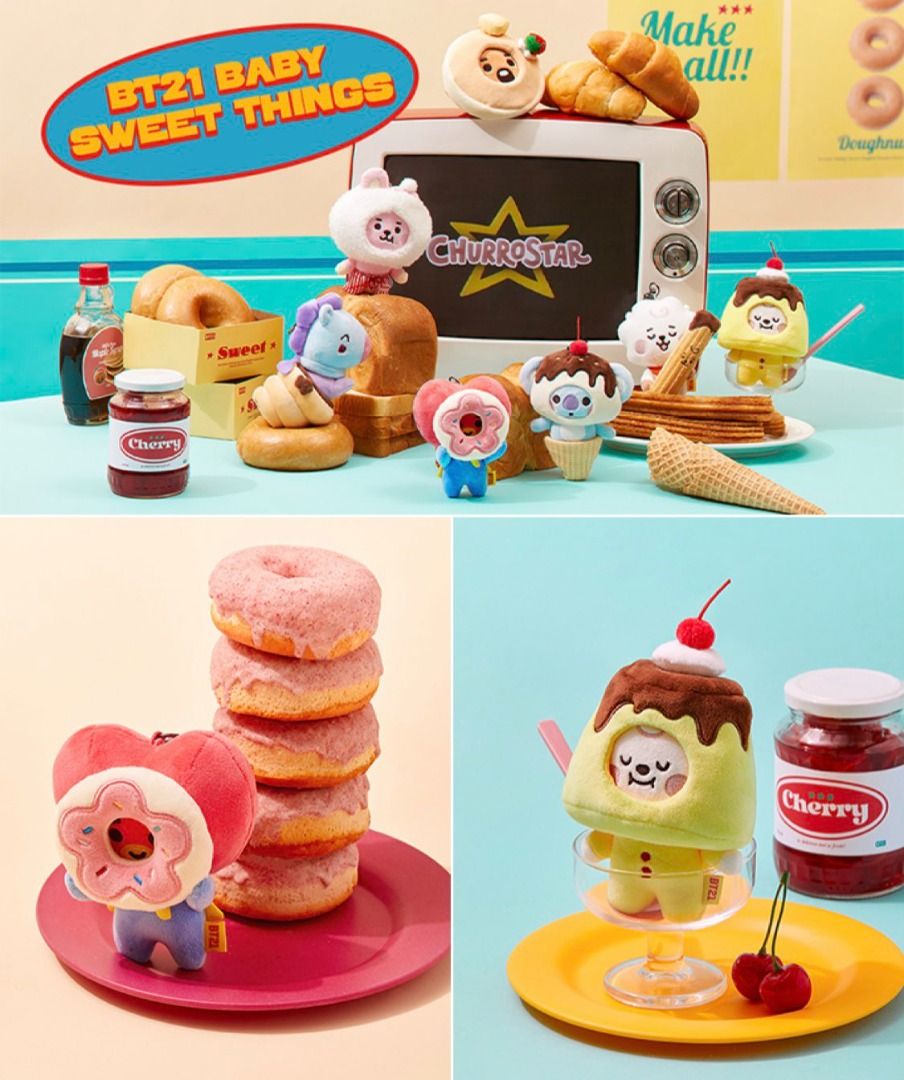 ON HAND BT21 Sweet Things Plush Keyring ( tata cooky rj bts ), Hobbies & Toys, Memorabilia ...