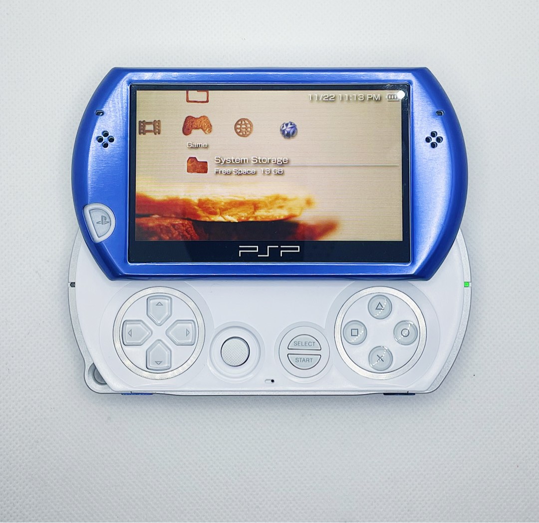 PlayStation Portable Go PSP GO White Blue with Brand New Cover Charge ...