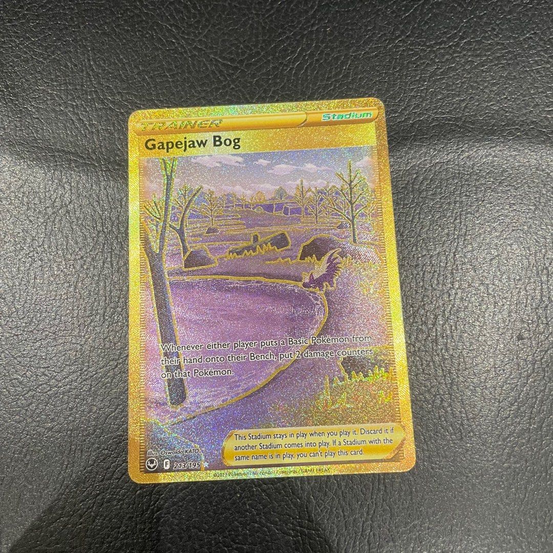 Pokemon Trading Card Game TCG - Gapejaw Bog Trainer Gold Card 213/195 ...