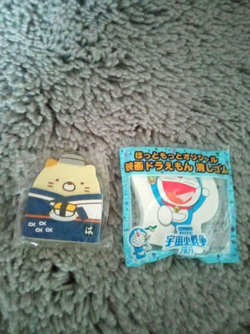 Pompompurin & Doraemon Eraser Combo, Hobbies & Toys, Stationery & Craft ...