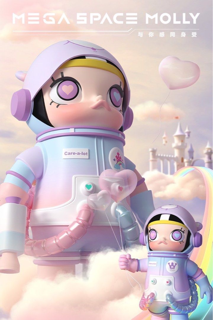POPMART - Space Molly - Care-A-Lot Bear Carebear 400% & 100%, Hobbies & Toys, Toys & Games on ...