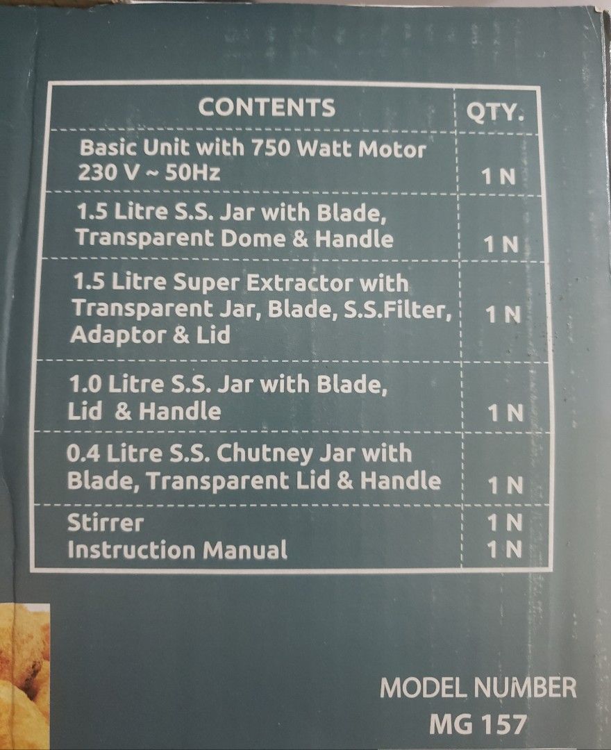 Preethi Mixer Grinder 750W Eco Plus, TV & Home Appliances, Kitchen ...