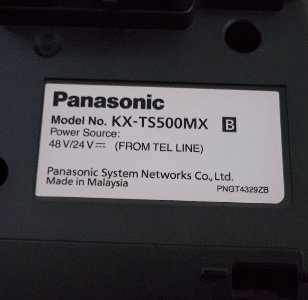 Premium Telephone Set, Panasonic Telephone Model KX-TS500MX, Japan, Home Appliances, Corded ...