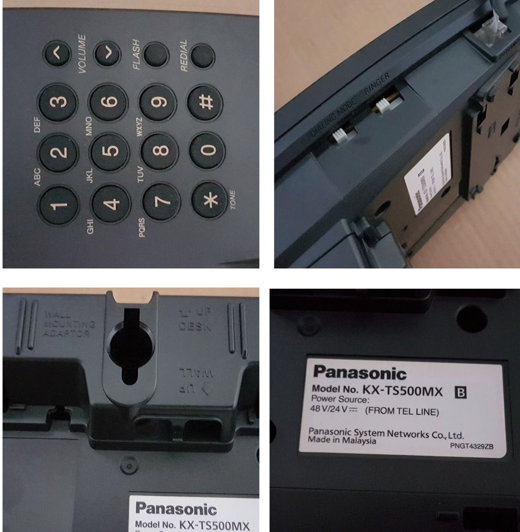 Premium Telephone Set, Panasonic Telephone Model KX-TS500MX, Japan, Home Appliances, Corded ...
