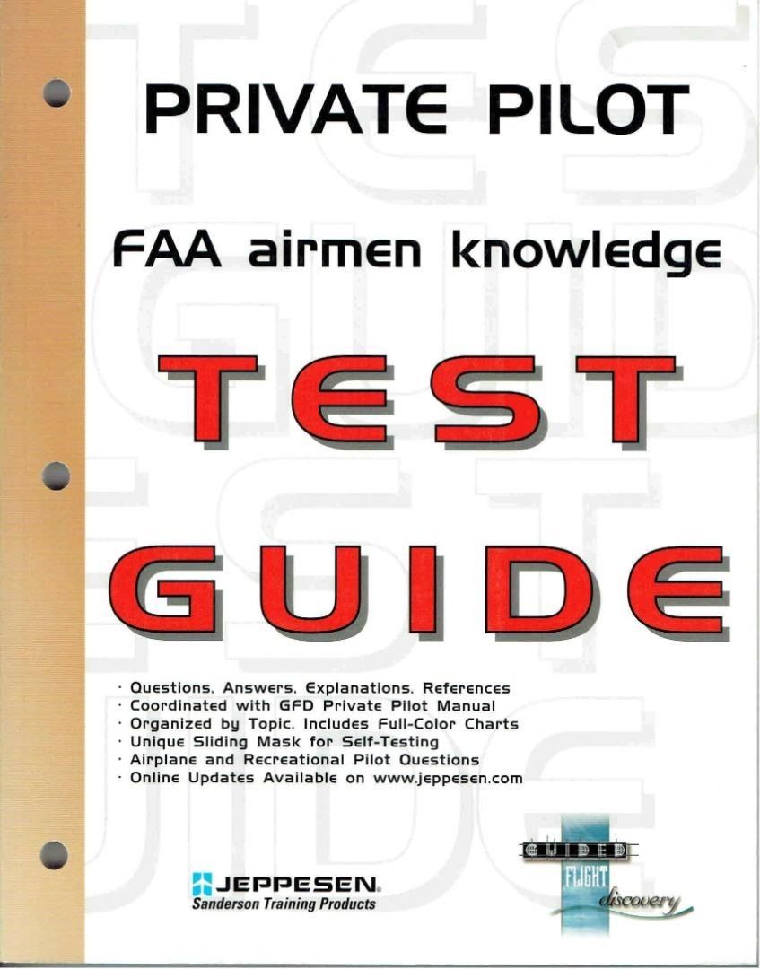 PRIVATE PILOT FAA AIRMAN TEST GUIDE, Hobbies & Toys, Books & Magazines ...