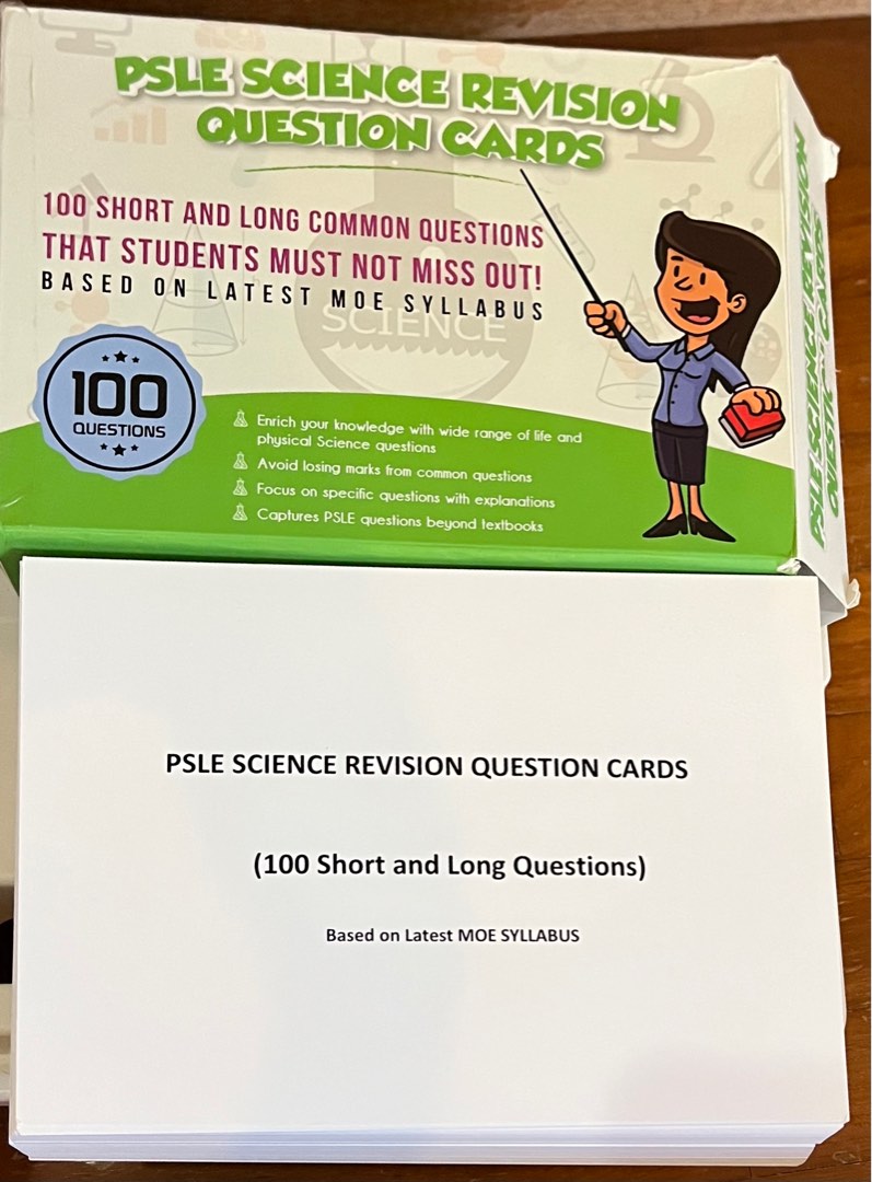 PSLE Science Revision Question Cards / Flashcards by Singapore Learning ...