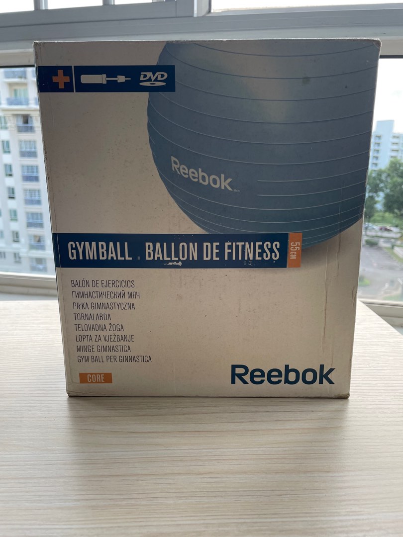 Rebok gym ball (55cm), Sports Equipment, Exercise & Fitness, Toning ...