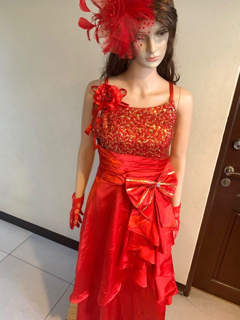 Red Gown/Ball Gown/Prom/Birthday Gown/Elegant long gown/Debu Gown ...