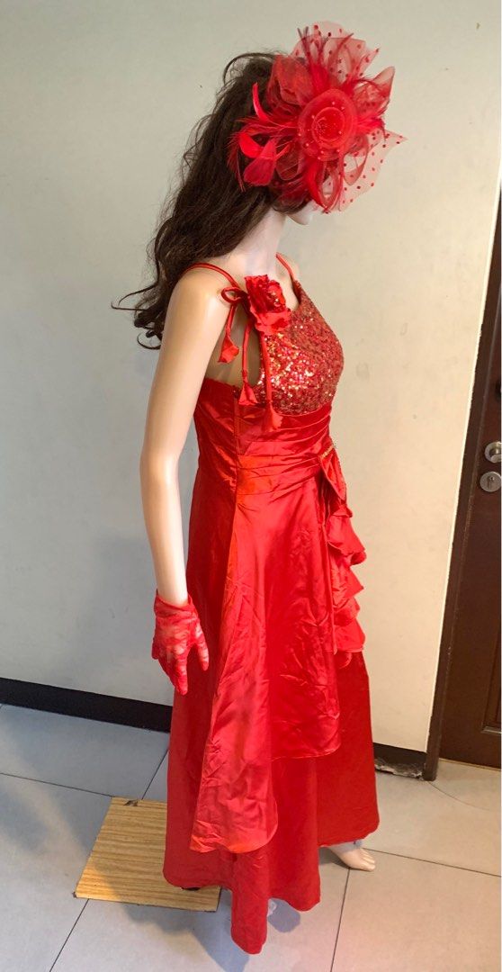 Red Gown/Ball Gown/Prom/Birthday Gown/Elegant long gown/Debu Gown ...