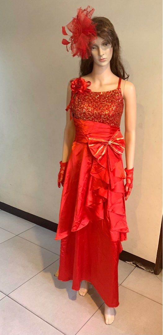 Red Gown/Ball Gown/Prom/Birthday Gown/Elegant long gown/Debu Gown ...