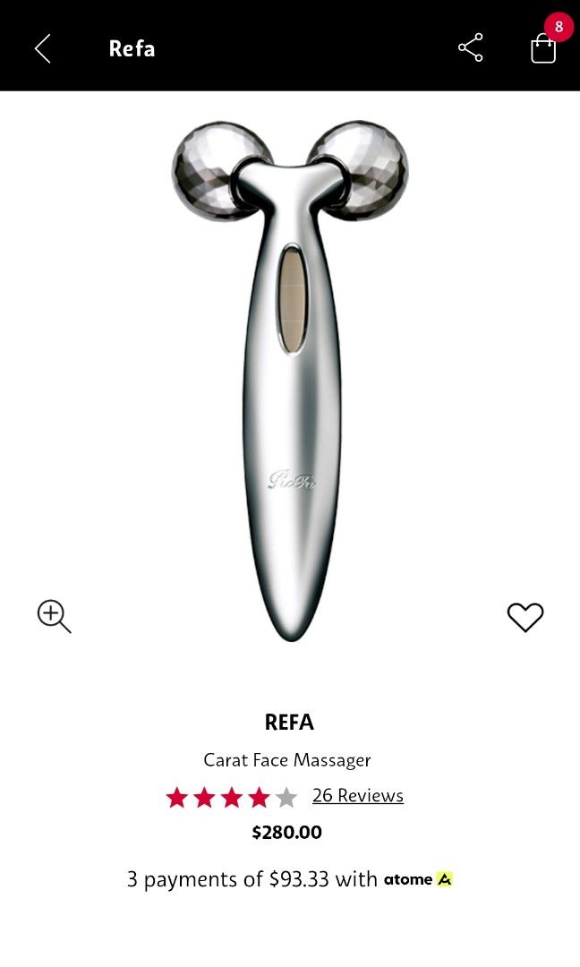 Refa Carat Face Massager (with box and guarantee card), Beauty & Personal Care, Face, Face Care ...