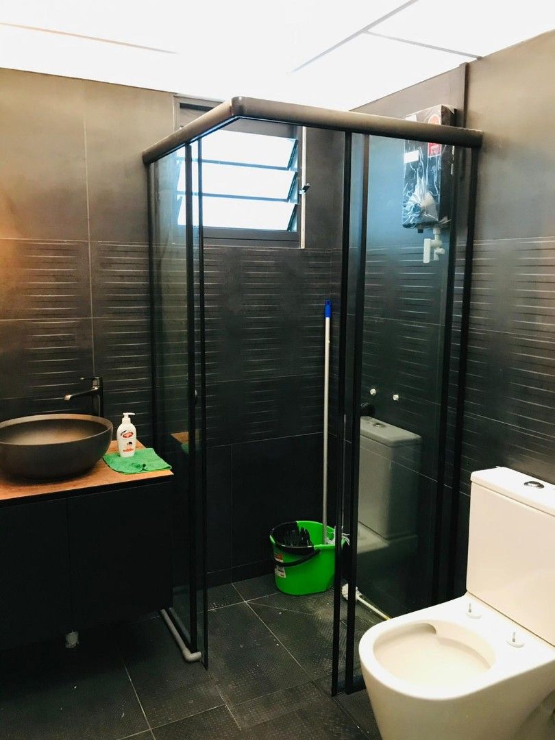 Renovation partition cornice gypsum false ceiling tempered glass mirror ...