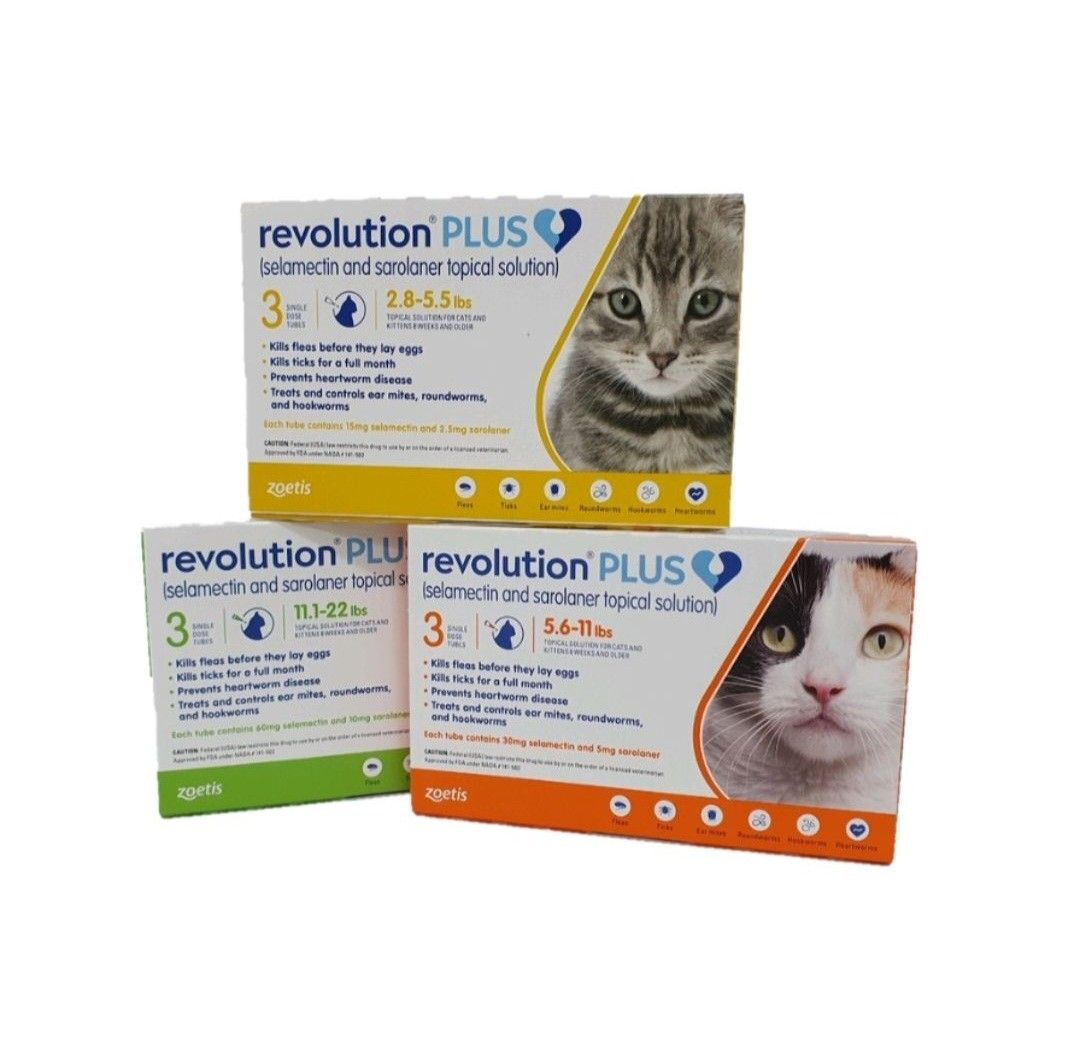 Revolution Plus Selamectin & Sarolaner Topical Solution for Cats, Pet ...
