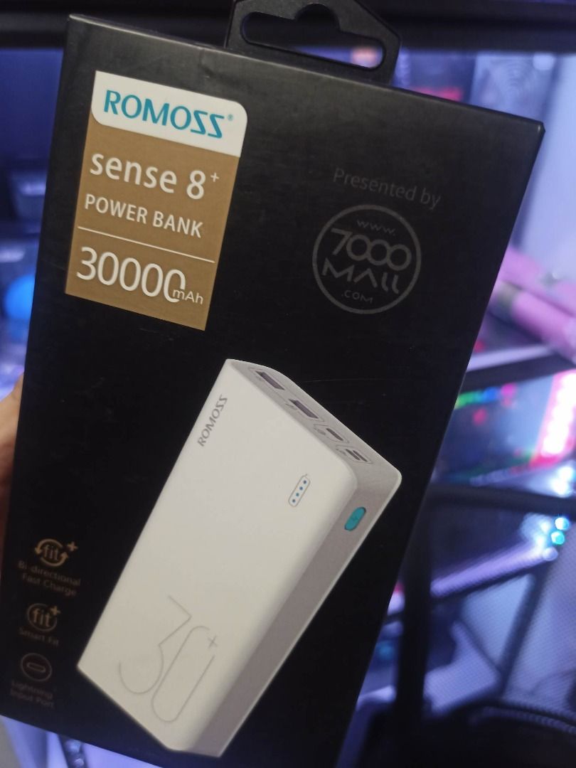 Romoss 30000mah Powerbank USB Type-C Output With LED Display White ...