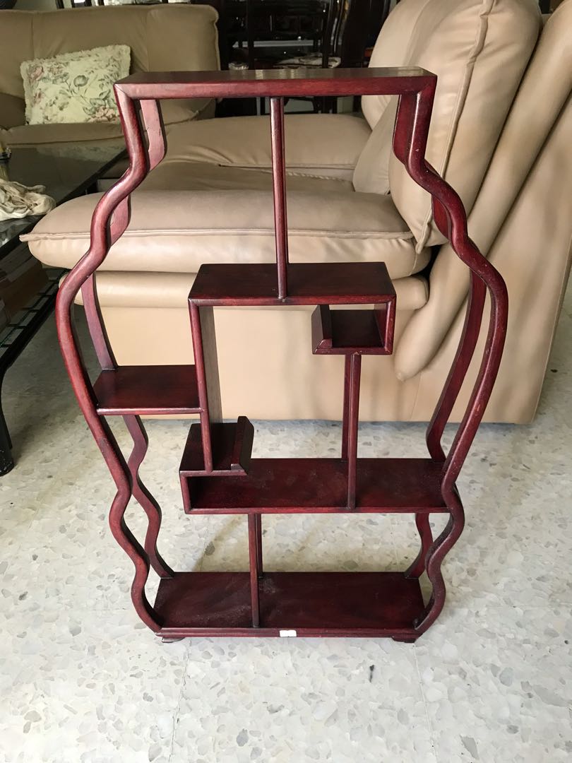 Rosewood display shelf, Furniture & Home Living, Furniture, Shelves ...