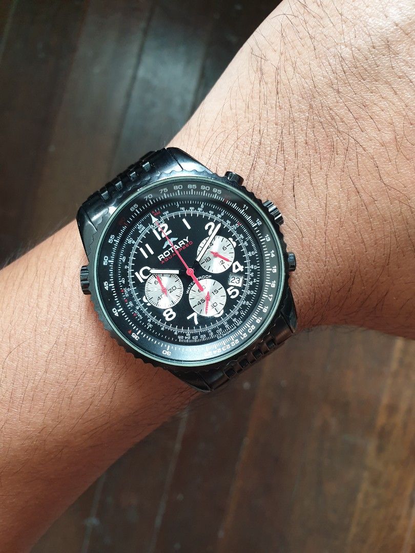 Rotary Navitimer Black, Men's Fashion, Watches & Accessories, Watches ...