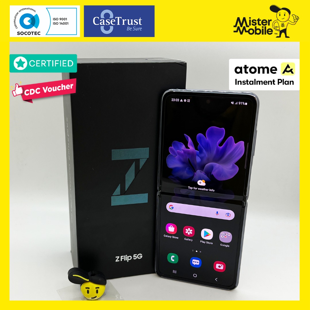 Samsung Galaxy Z Flip 5G 256 256GB Mystic Gray Local Used, Mobile ...