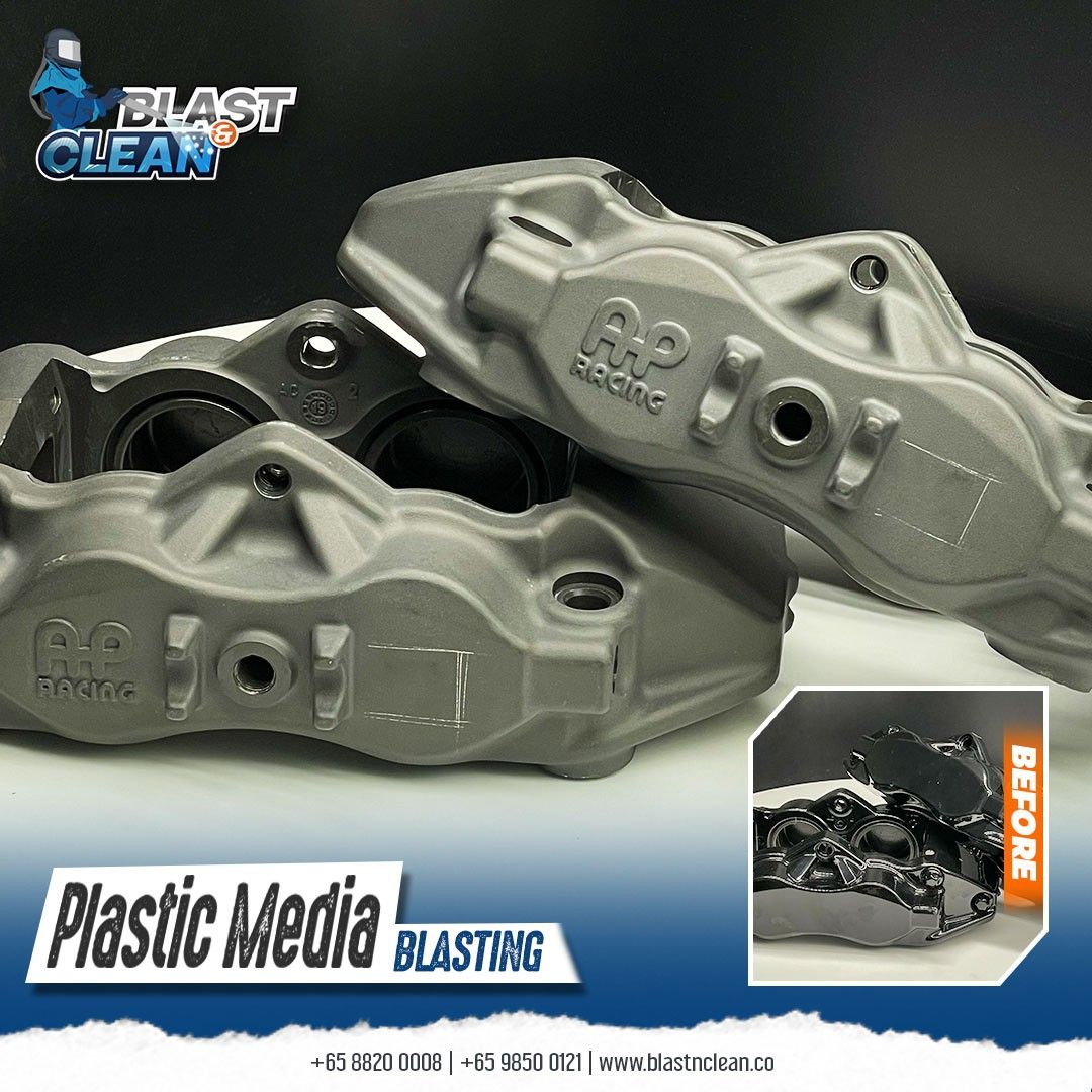 Sand Blasting - Plastic Media Blasting on Ap Brake Caliper, Car ...